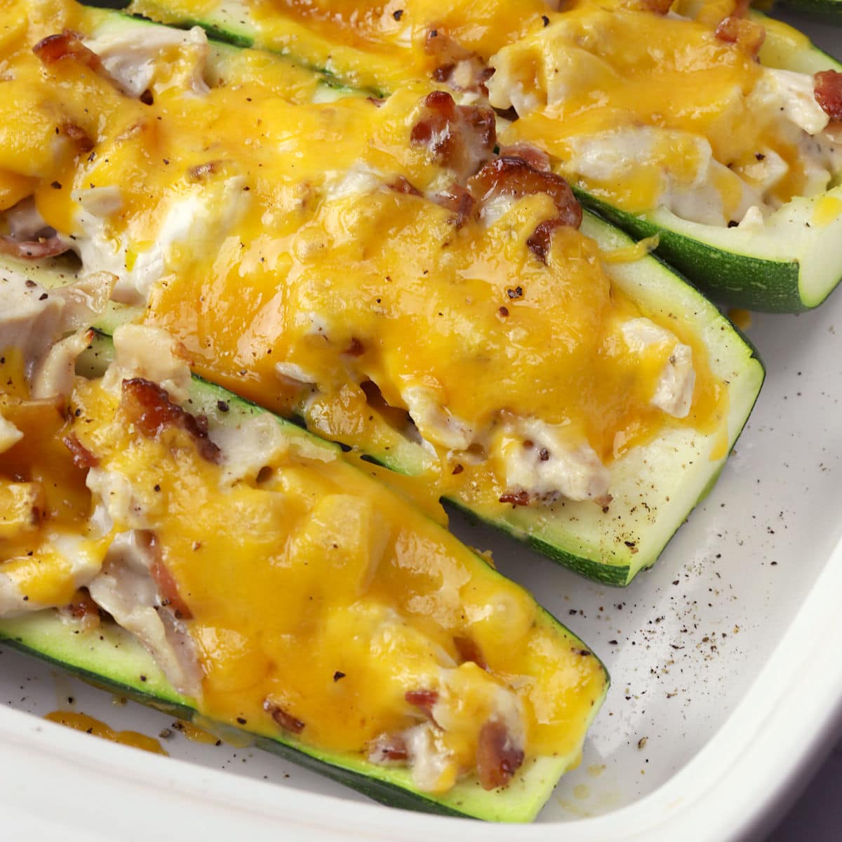Chicken Bacon Ranch Zucchini Boats Zucchini Zone