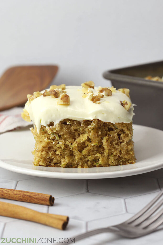 Zucchini Spice Cake with Cream Cheese Frosting - Zucchini Zone