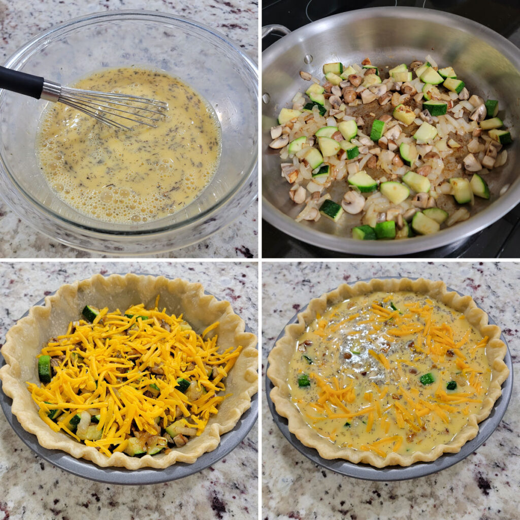 Zucchini Mushroom Quiche - Zucchini Zone