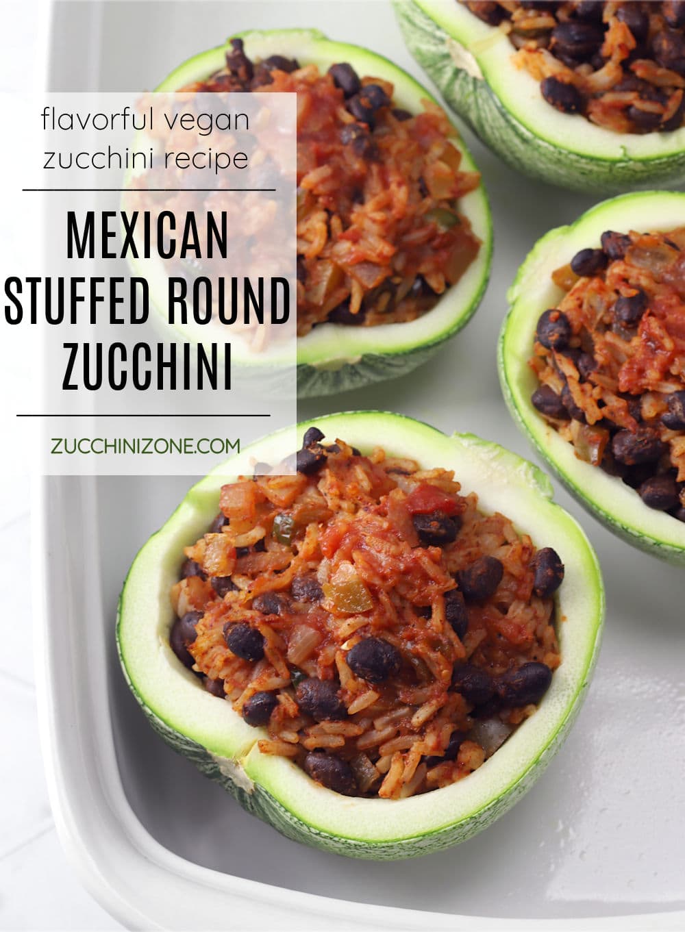 Mexican Stuffed Round Zucchini - Zucchini Zone