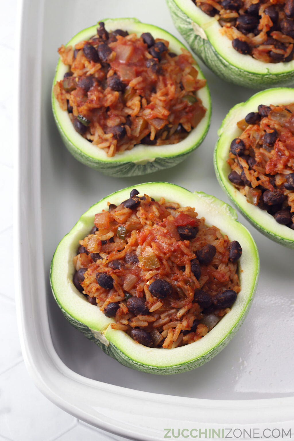 Mexican Stuffed Round Zucchini - Zucchini Zone