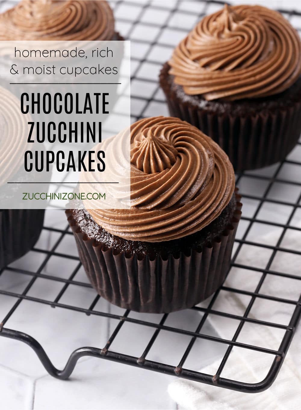 Chocolate Zucchini Cupcakes - Zucchini Zone