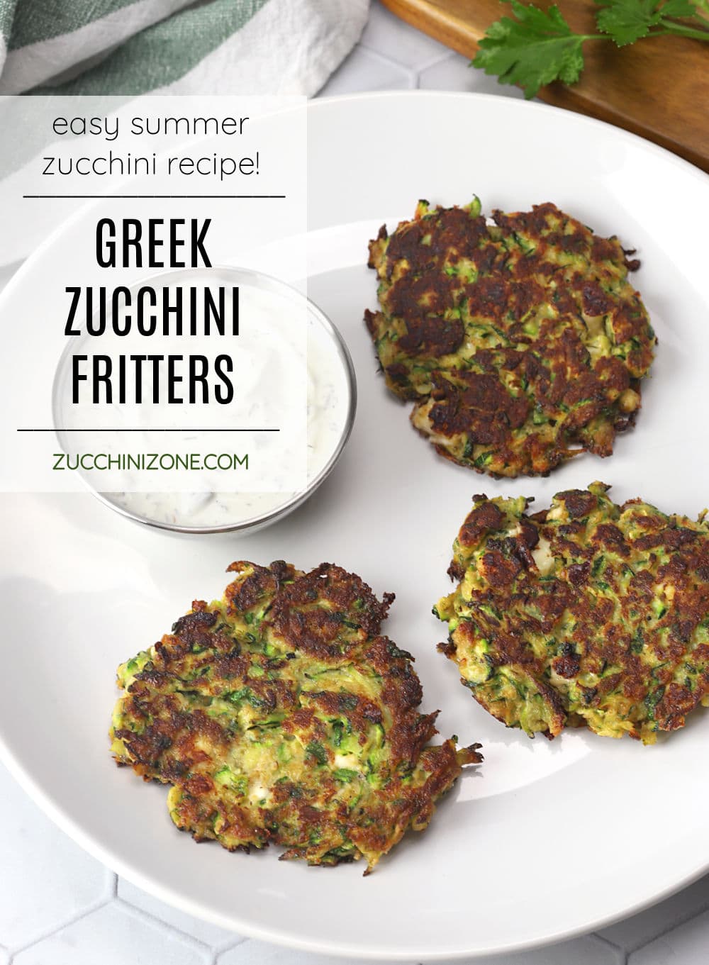Greek Zucchini Fritters - Zucchini Zone